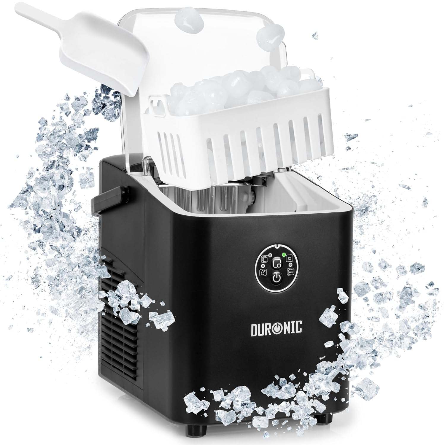Duronic ICM12 BK Machine à glaçons automatique 120W | 8 cubes en 6 à 8 ...